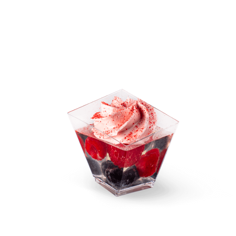 Mini deser mus czekoladowy z wiśniami - Mini desery - Słodki Bufet ...